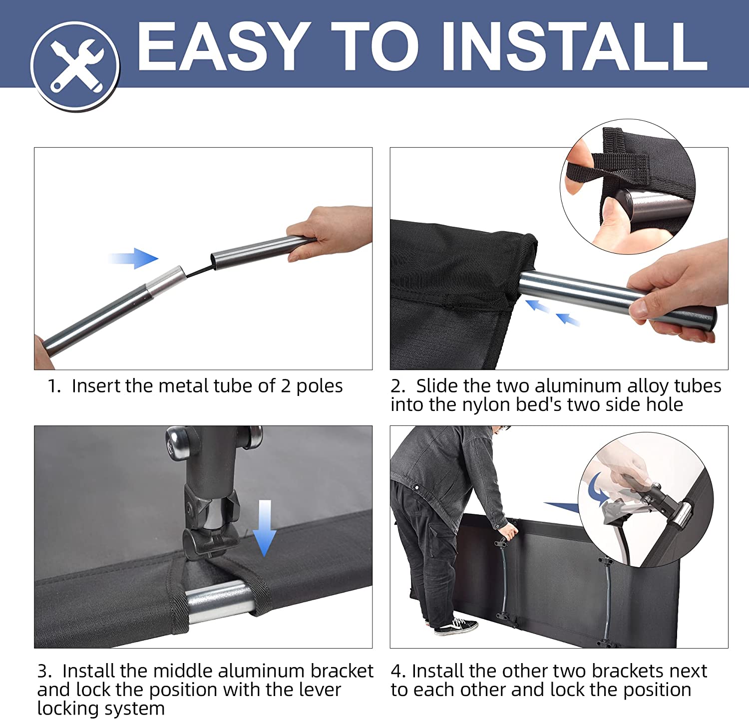 Camping Stretcher | Lightweight & Compact - Aluminium - VOLANS