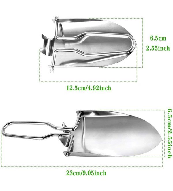 Compact Stainless Steel Camping Shovel / Trowel - VOLANS