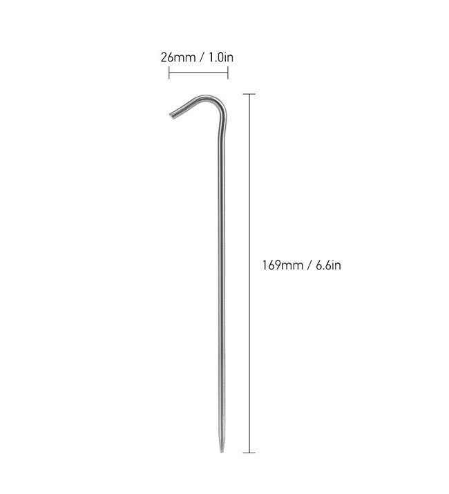 Aluminum U-shape tent pegs - VOLANS