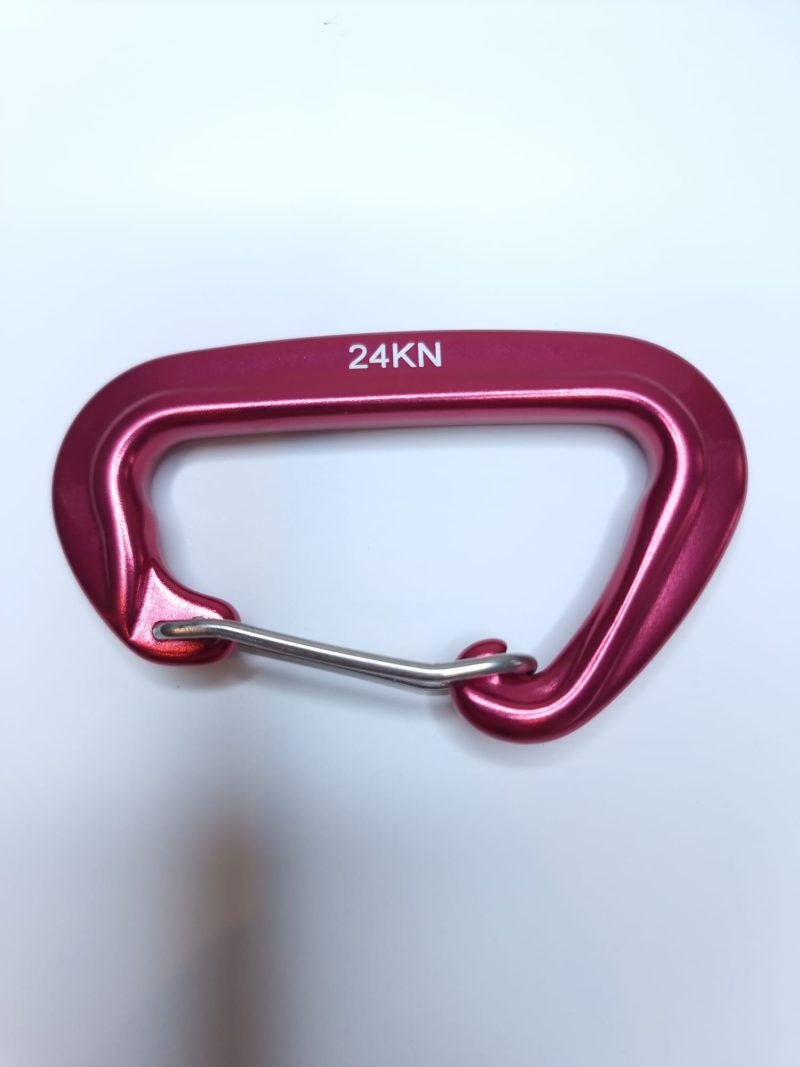 24kN Carabiner | D-Type Wire gate carabiners | Blue or Red - VOLANS