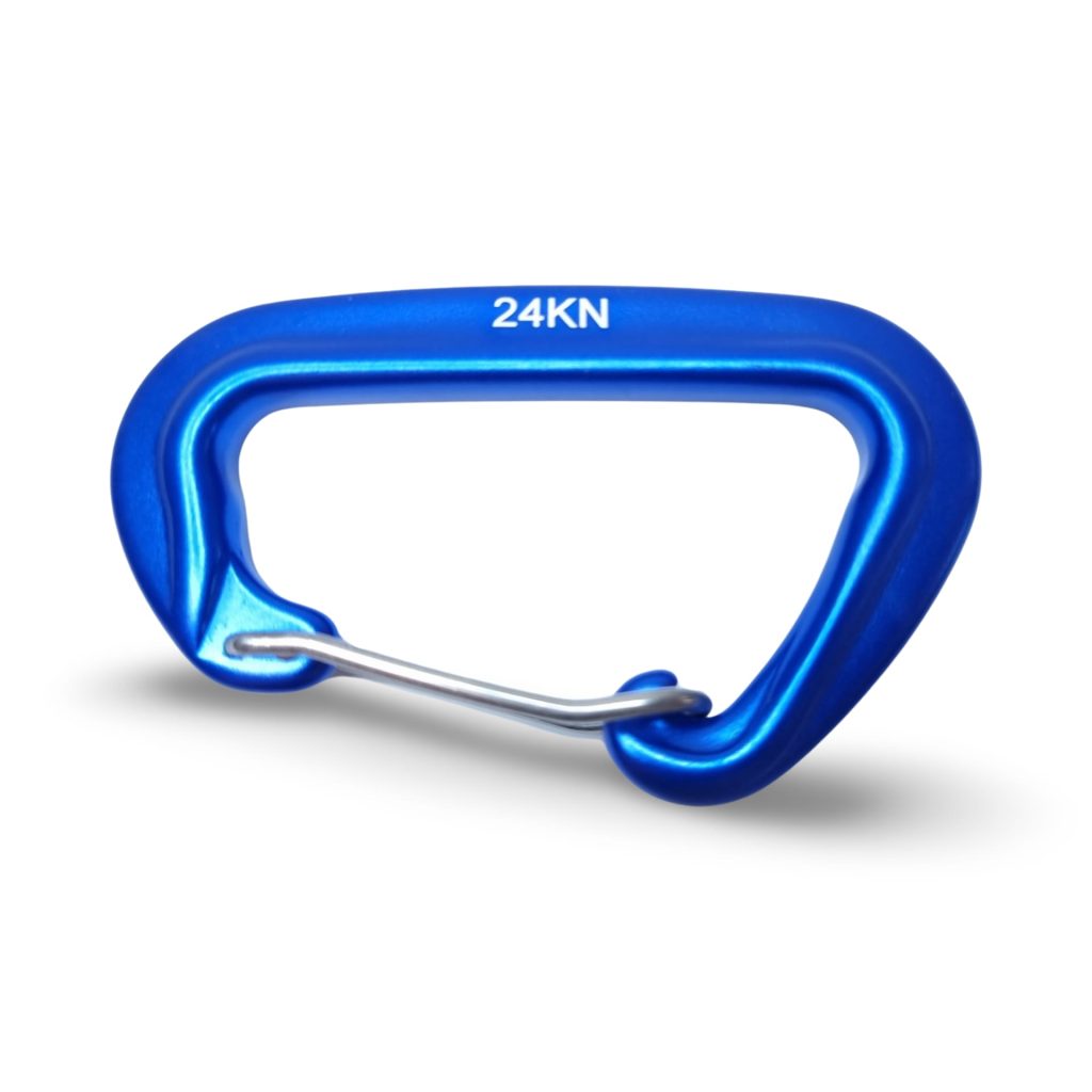 Volans 24kN D-Type Wire Gate Carabiner | Blue or Red - VOLANS