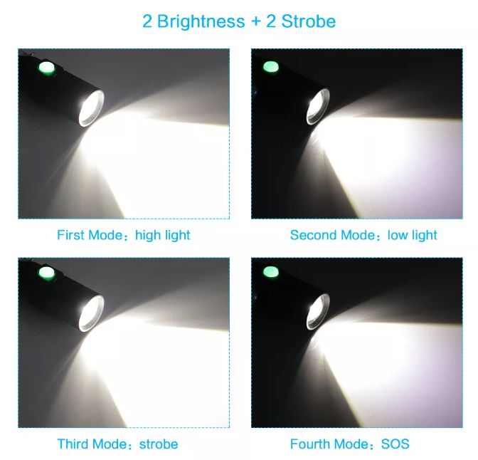 Small Tactical Torch | 3 Mode Aluminium 1000lumen | Lithium Ion ...