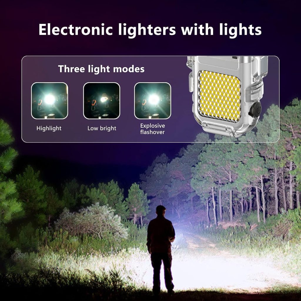 Rechargeable Electric Lighter with LED Flashlight | USB-C - VOLANS