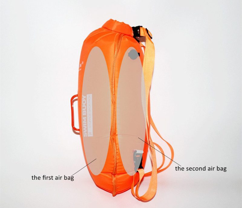 Premium Open Water Swim Buoy with Double Airbag, Gear Storage & Grab ...