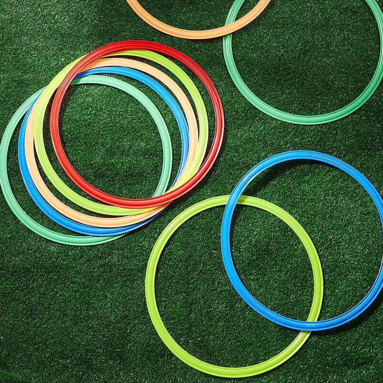 10-Pack Agility Rings for Sport - 30cm Rings in 4 Colours - VOLANS
