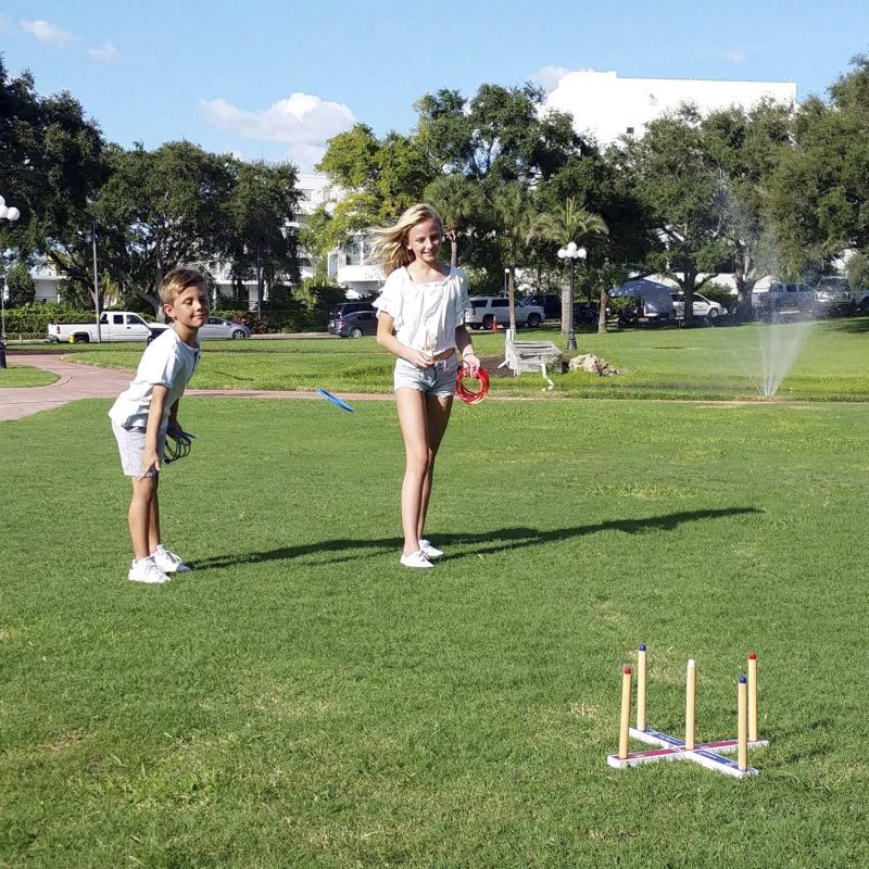 Wooden Ring Toss Game for All Ages - Indoor and Outdoor Fun for ...
