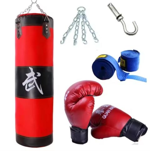Kids & Youth Boxing Bag Set with Gloves – Unfilled Beginner Punching ...