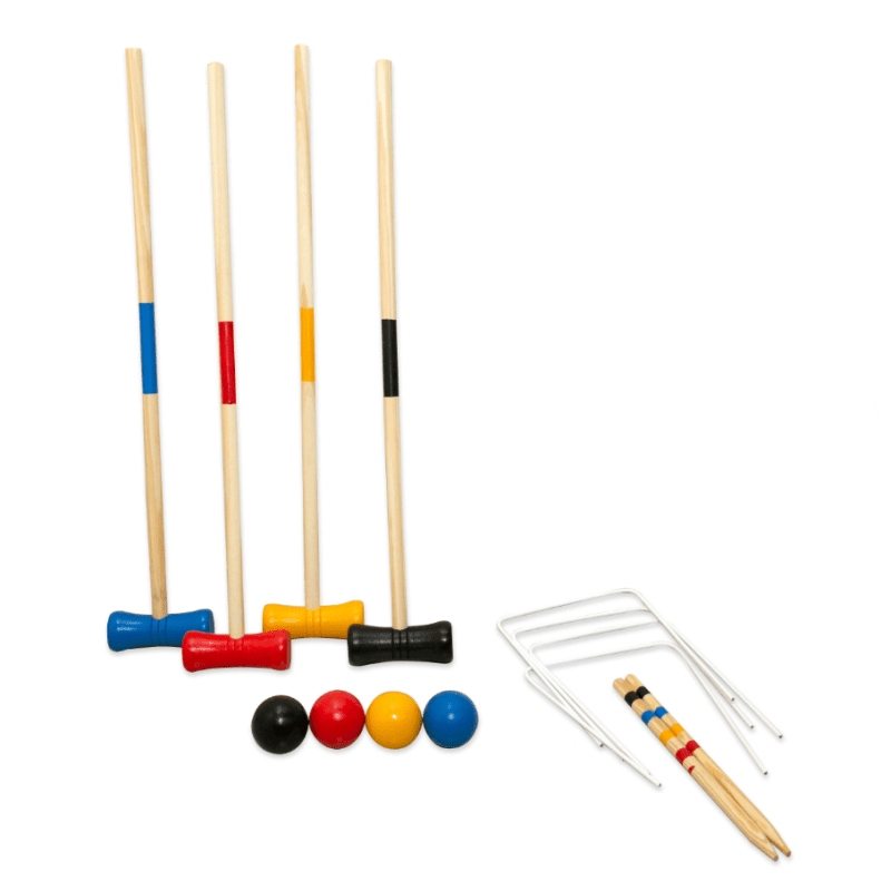 Wooden Croquet Set for 4 Players – Classic Backyard Lawn Game - VOLANS